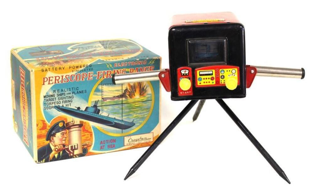 Periscope Firing Range: A boxed, battery operated, tinplate, Electronic ...