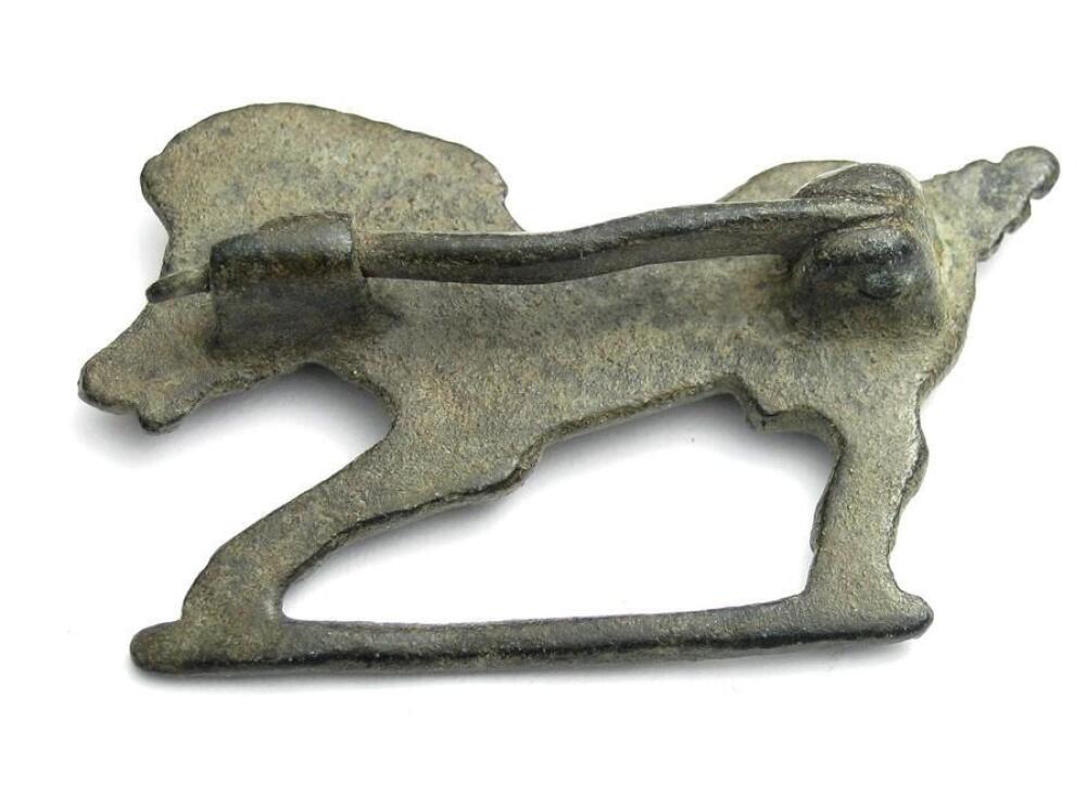 Roman Boar Brooch. Circa 2nd century AD. Copper-alloy, 8.02 grams. 35. ...