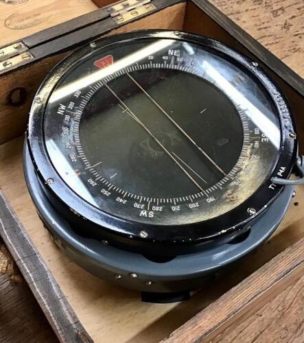 WW2 1941 Cased Type P4A aircraft compass as used in the British Bomber ...