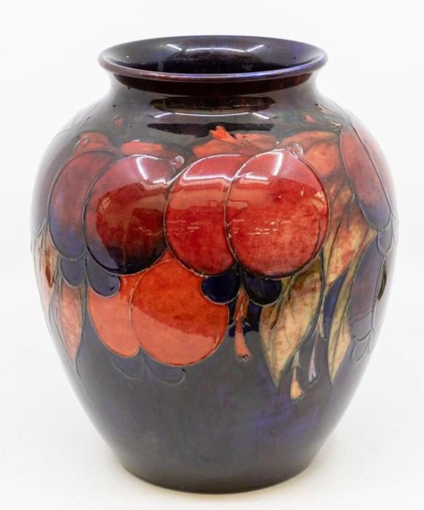 A mid 20th Century Moorcroft large vase, Honesty pattern, 16cms high approx