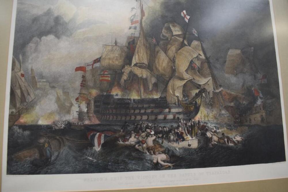 Original Engraving, John Burnet 1858, 'Nelson's Ship the Victory in the ...