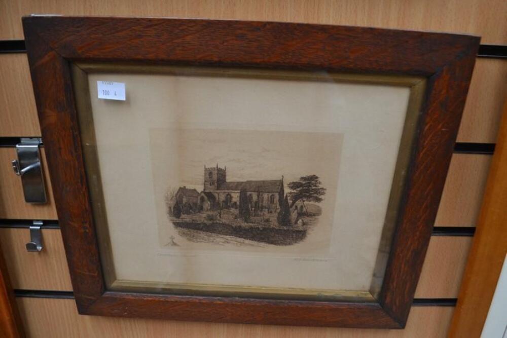 W E Mackaness, four late 19th Century etchings of Rudyard Lake ...