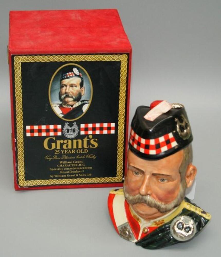 A royal Doulton William Grant character jug, sealed and containing ...