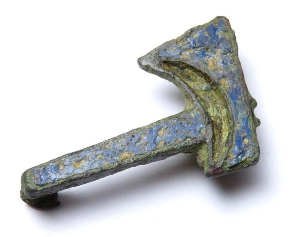 Roman axe plate brooch. A skeuomorphic plate brooch in the form of an ...