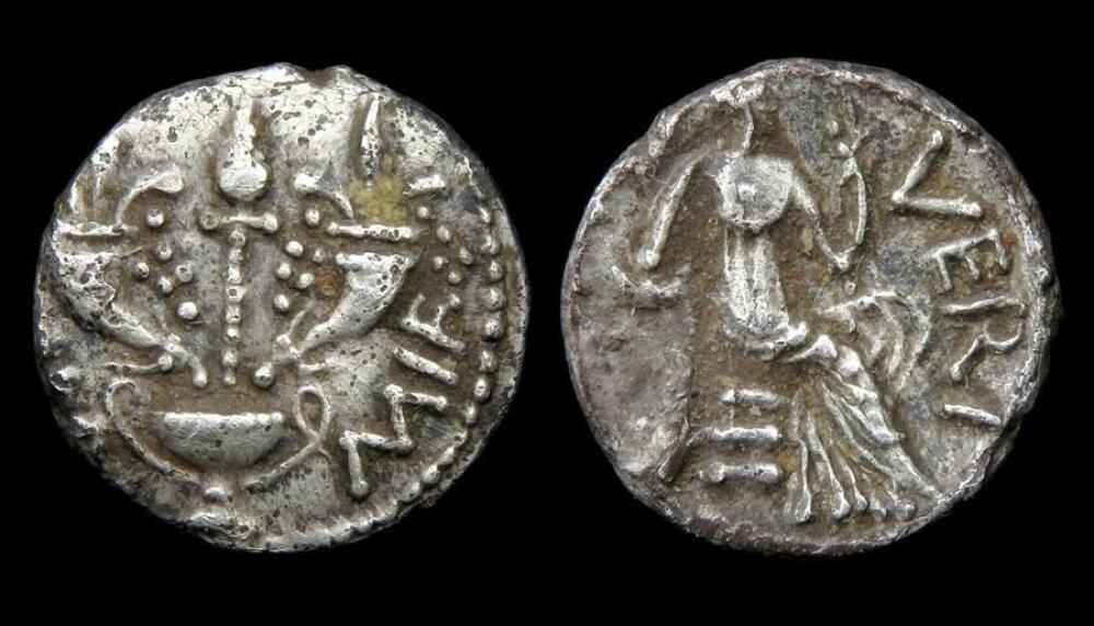 Verica 'Cornucopiae Victory' silver unit, Atrebates and Regini tribes ...