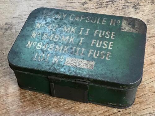 British Delay Capsule No.4 tin for the No.42 Mk II Fuse (15 second fuze ...