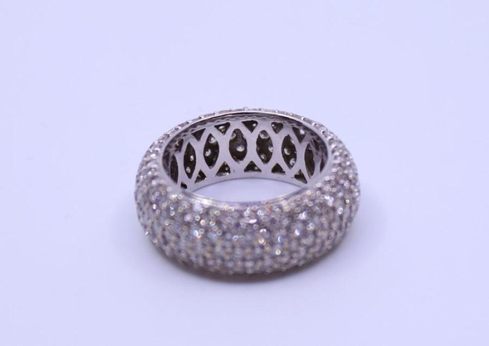 A diamond encrusted eternity ring