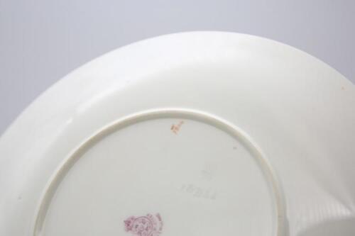 A Royal Worcester pattern no: W 7844 cabinet plate, the reserve painted ...