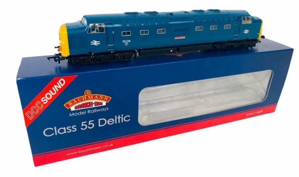 Bachmann 'OO' Gauge 32-526DS Class 55 Deltic 'Ballymoss' BR Blue Diesel ...