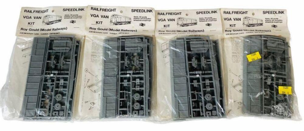 4x Roy Gould Model Railways 'Railfreight Speedlink' VGA Van Wagon Kits ...