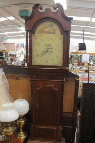 19th Century mahogany longcase clock by Thomas Mawkes in Derby with ...