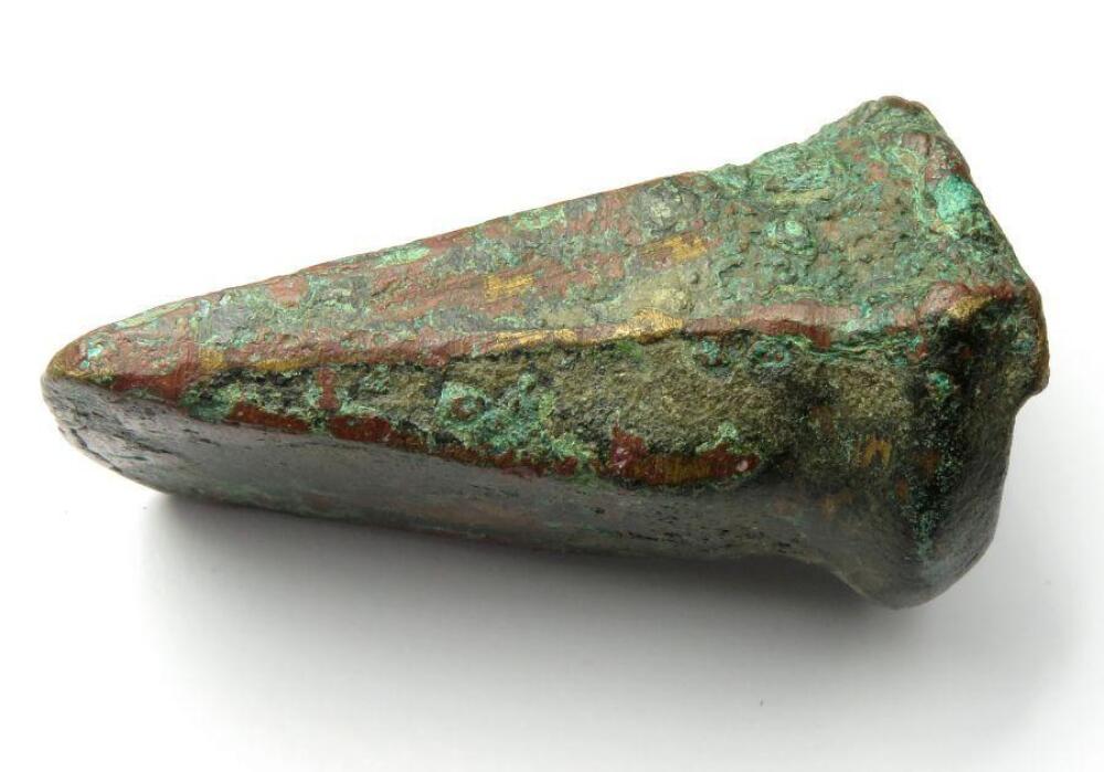 Late Bronze Age Axe Head. Circa, 1000-800 BC. Copper-alloy, 59mm x 37mm ...
