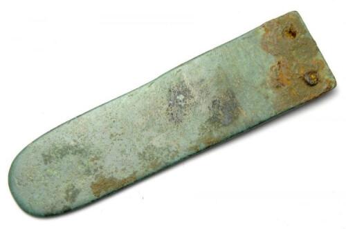 Medieval Strap-End Circa, 12th century AD. Copper-alloy, 12.26 g, 67.08 ...