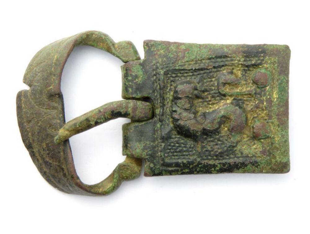 Medieval Buckle Circa, 13th century AD. Copper-alloy, 9.29 g, 42.73 mm ...