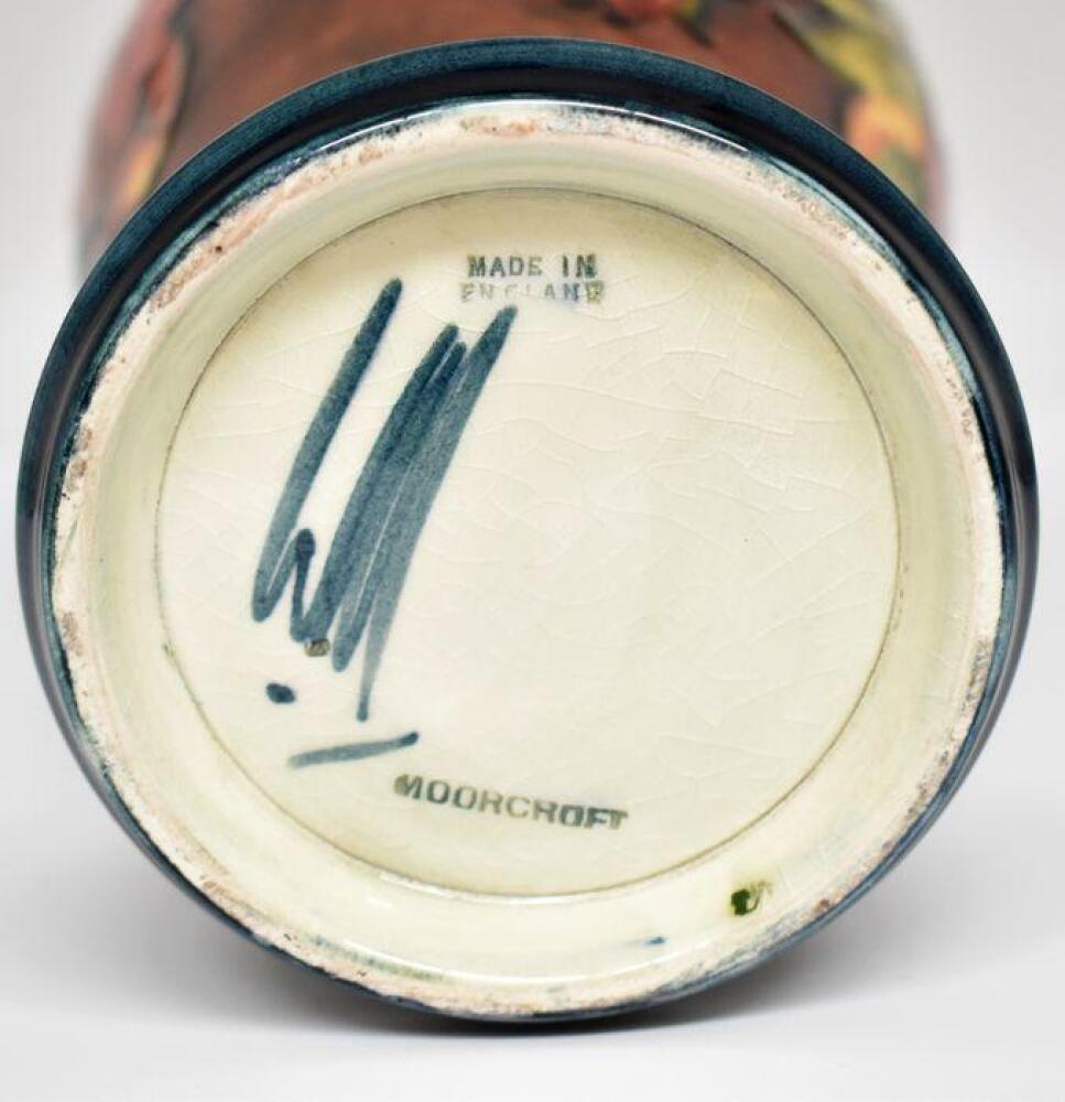 Moorcroft Hibiscus Flambe vase, 25cms high approx, Moorcroft and Made ...