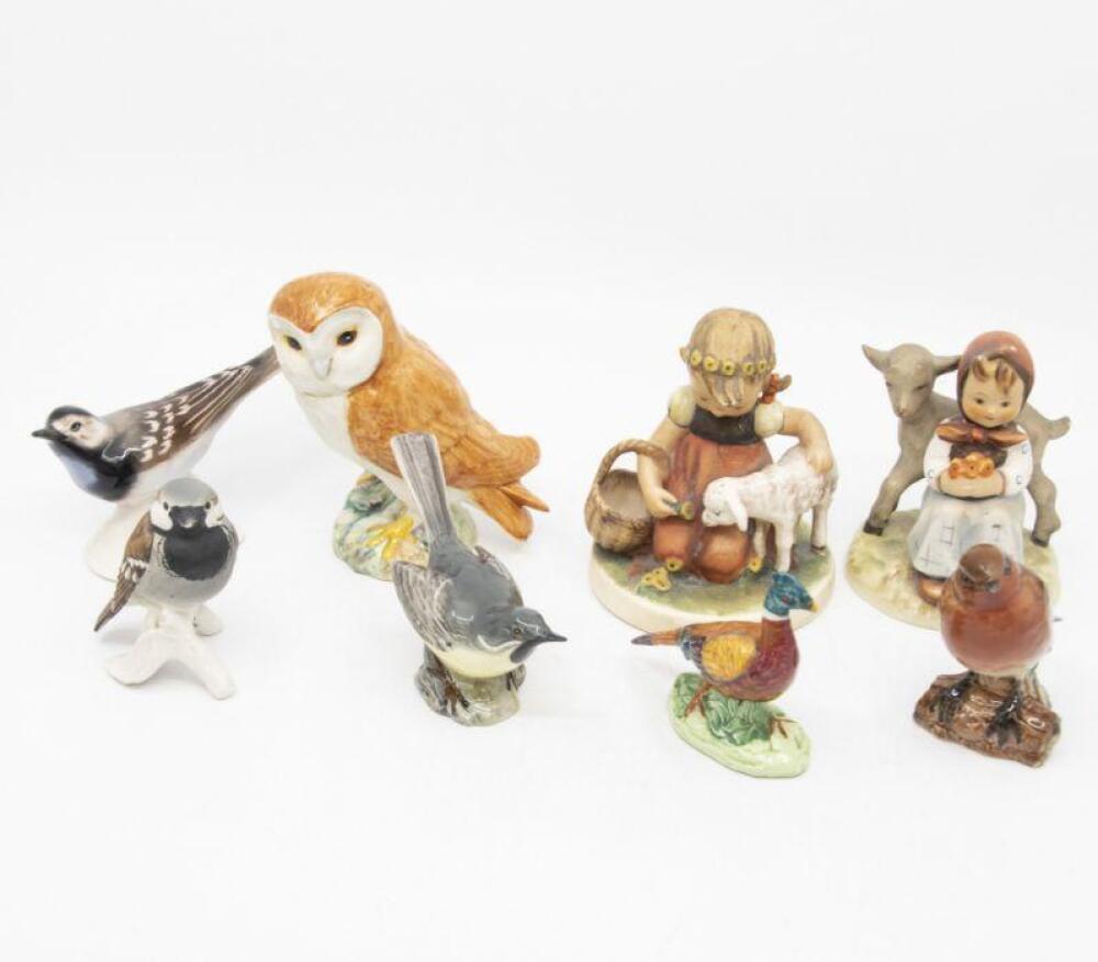 A collection of Beswick & Goebel figures, comprising of owl, Robin 980 ...
