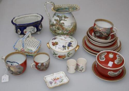 A small quantity of 19th century Pratt ware comprising six variously ...