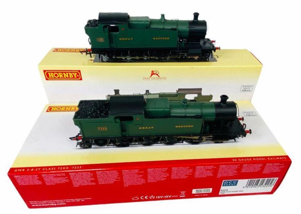 2x Hornby 'OO' Gauge GWR Tank Locomotives - Boxed - 1x R3225 GWR 2-8-2T ...