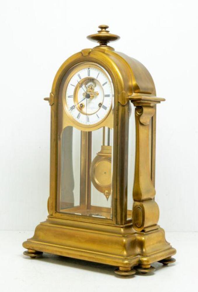 A late 19th century French gilt metal mantel clock, by Le Roy & Fils ...
