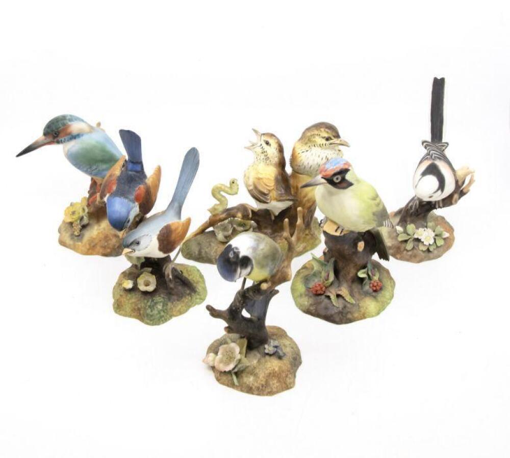 Collection of six boxed Royal Crown Derby birds
