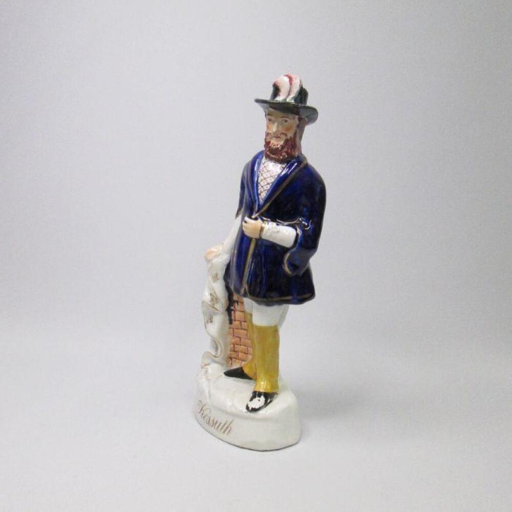 A rare Staffordshire figure titled Kossuth Pugh B figure 91 Circa: 1851 ...
