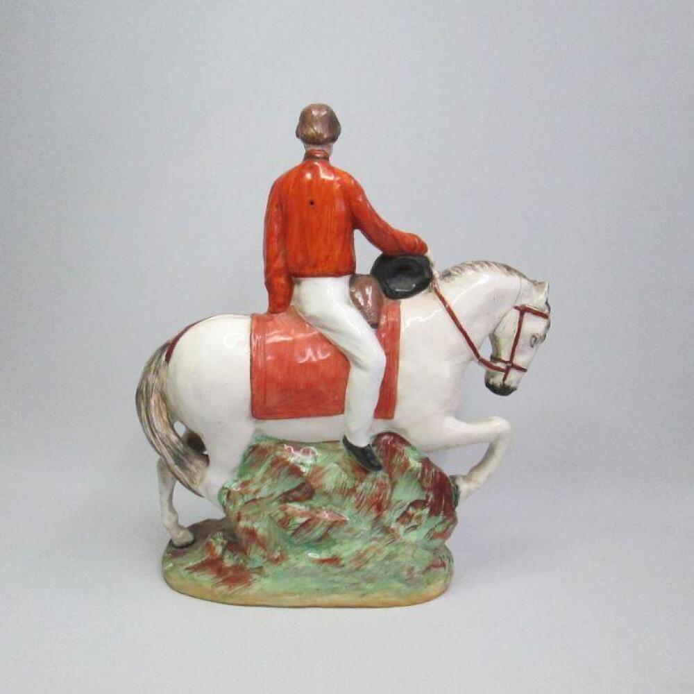 A Rare Large Staffordshire figure of Garibaldi on horseback Circa: 1890 ...