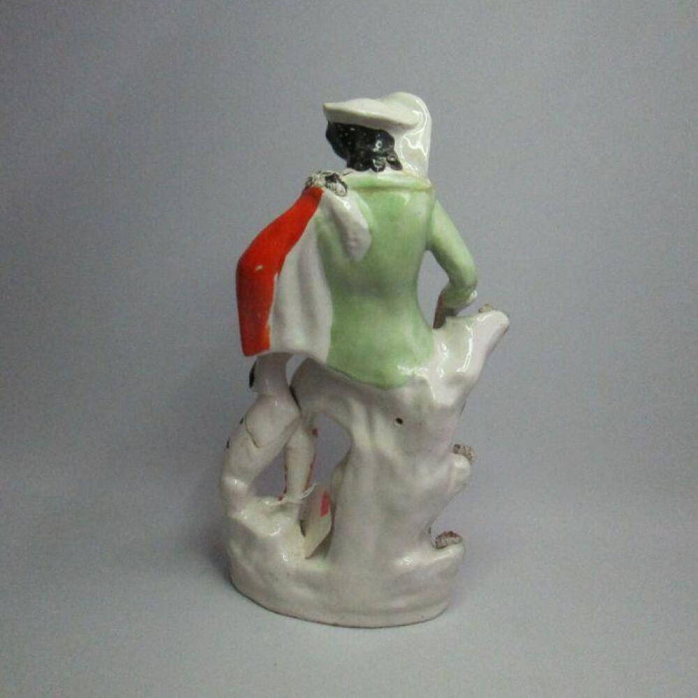 A Large Staffordshire figure of a Huntsman with dog Circa: 1850 Size ...