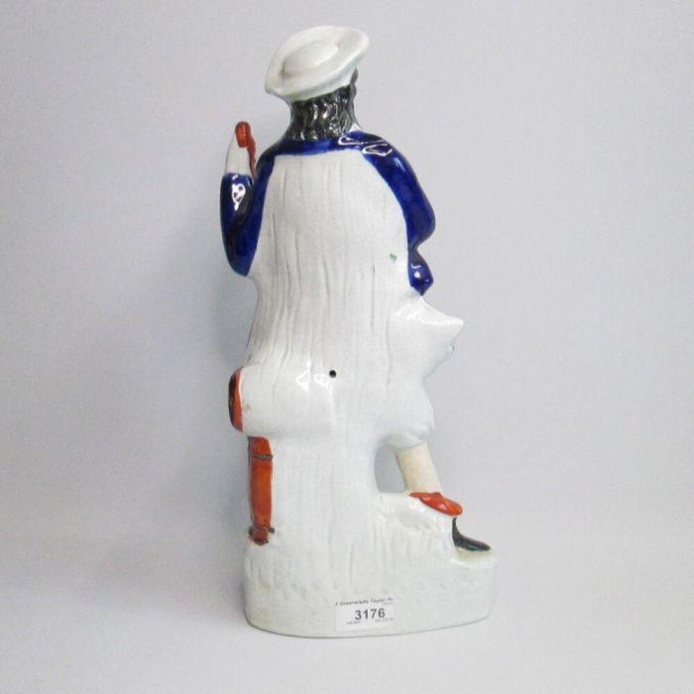 A Staffordshire figure of Will Watch Pugh I figure 29 Circa: 1855 Size ...