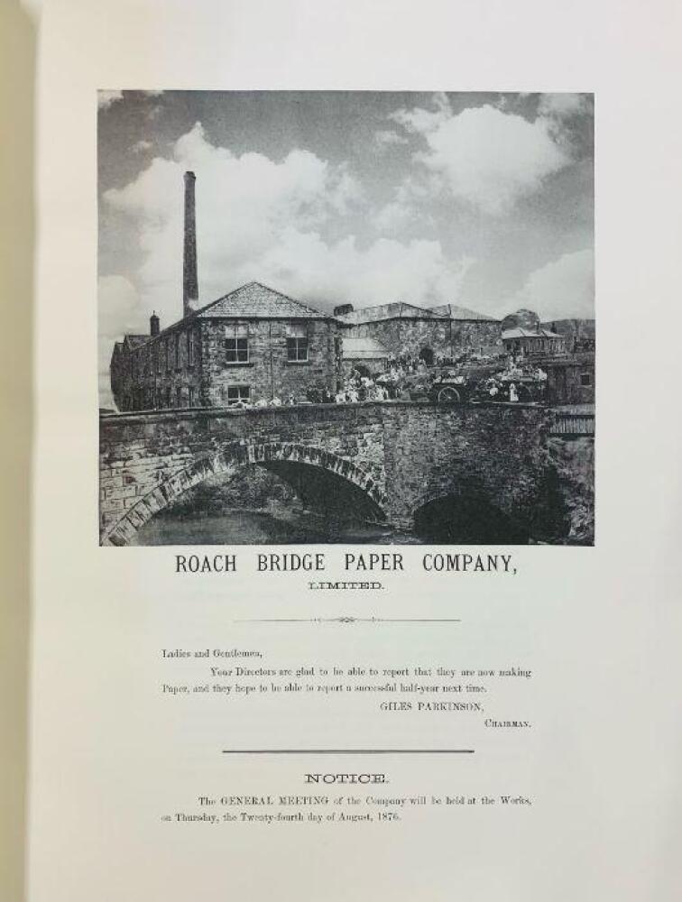 Roach Bridge Paper Co., 1975 Centenary Publication, illustrations and ...