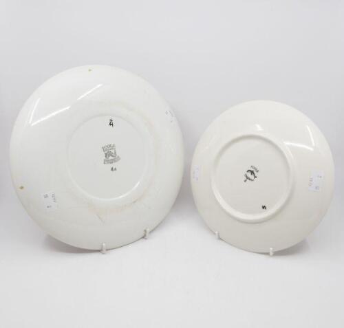 Poole Pottery: 2 Poole Pottery Delphis plates one on red ground and one ...