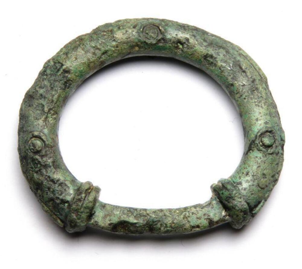 Celtic Terret Ring. Circa, 100 BC-100 AD. Copper-alloy, 33.36 g, 51.21 ...