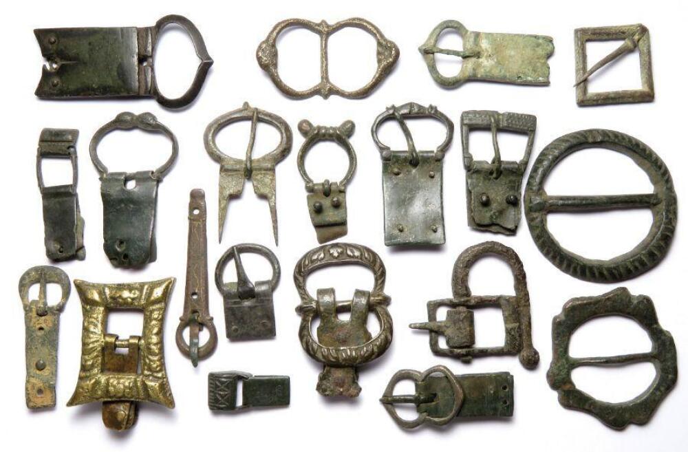 Medieval & Post Medieval Buckle Group. Circa, 14th-18th centuries AD. A ...