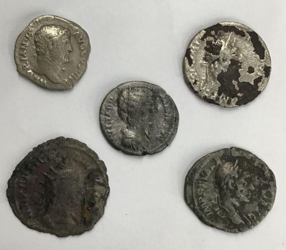 Collection of Roman Coins, includes five silver denarius of Hadrian ...