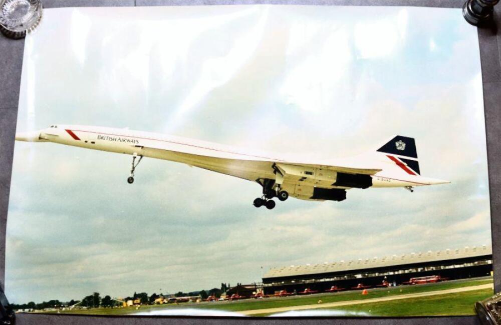 A Large vintage Colour photograph of Concorde