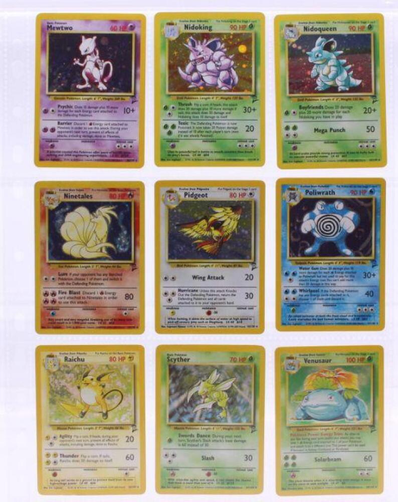 Pokemon: A complete Pokemon Unlimited Base Set 2, comprising 130 cards ...
