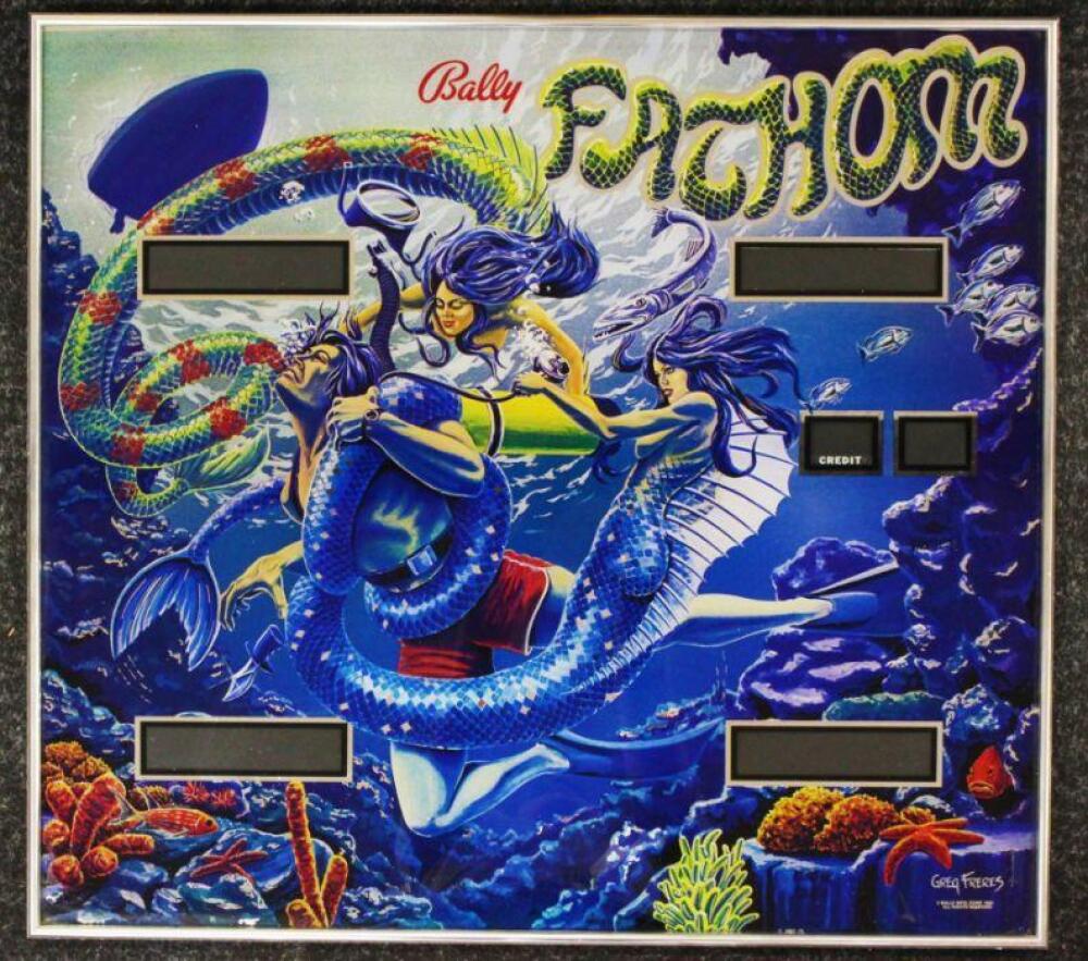 Pinball: An original 1980s, retro pinball machine glass, taken from the ...