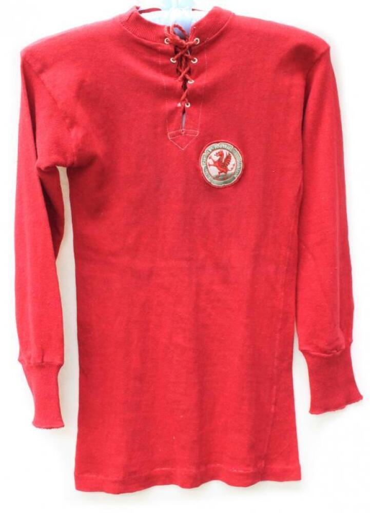 Ray Lambert: A Wales Schools Football Association football shirt, circa ...