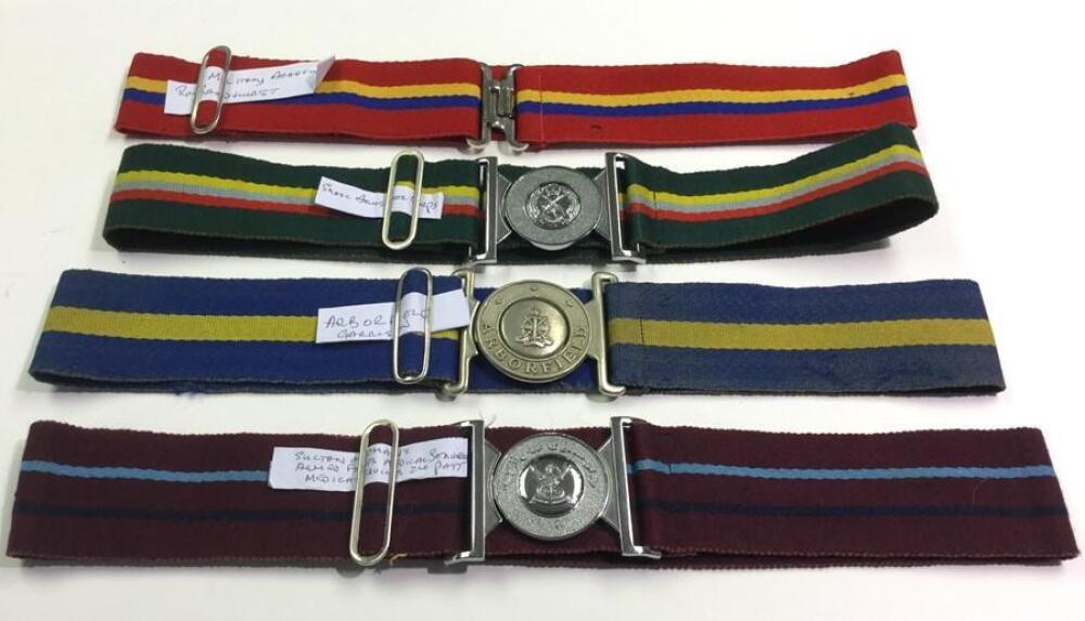 A collection of four British & Omani stable belts: Royal Military ...
