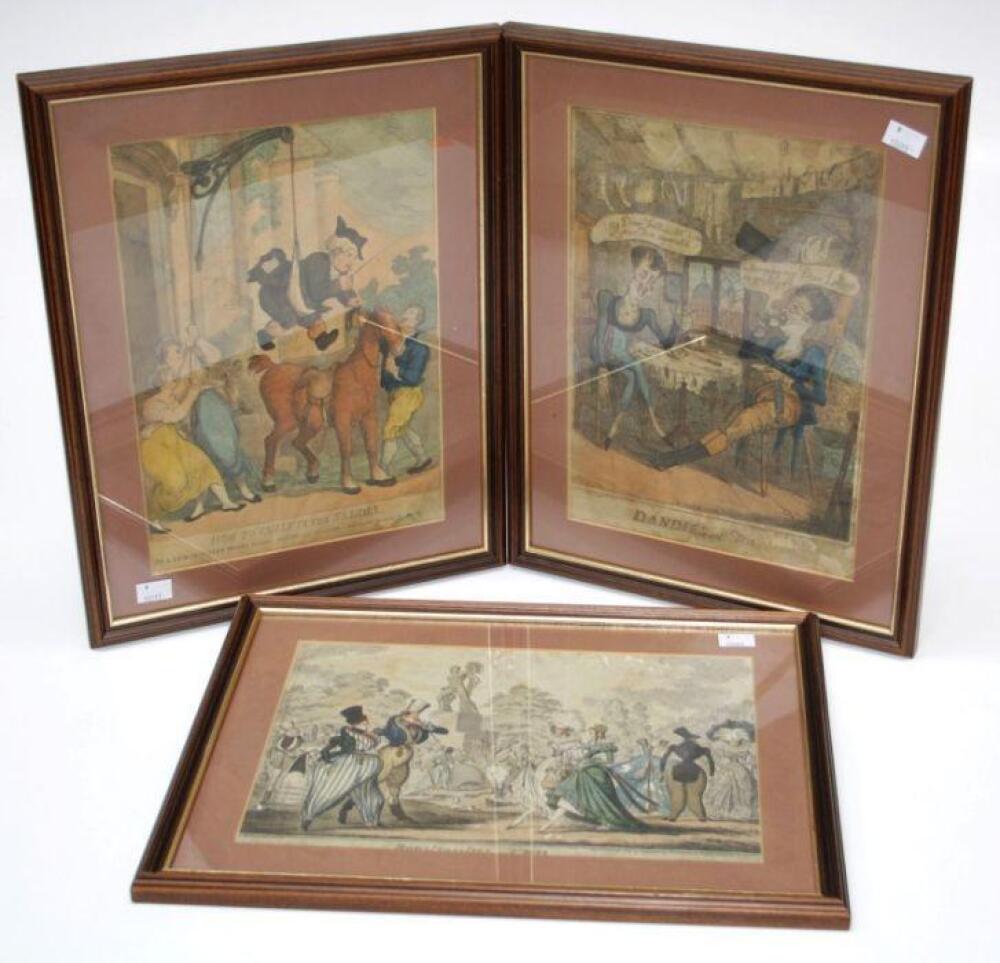 After George Cruikshank, ' Monstrosities of 1822' and ' Dandies at Tea ...