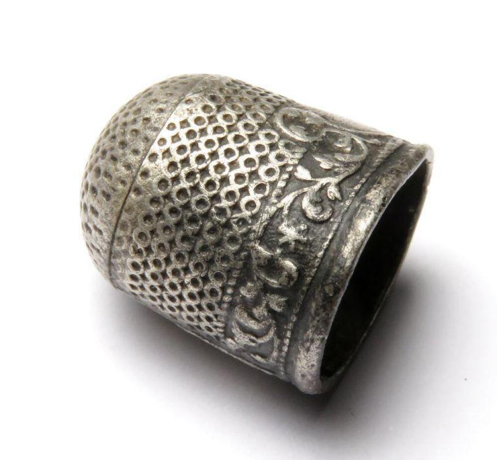 Silver Thimble. Circa, early 18th century AD. Silver, 5.6 g, 18.17 x 16 ...