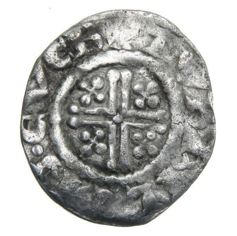 Richard I Penny. Circa, 1189-1199 AD. Silver, 1.06 grams. 19.98 mm.Crowned facing bust with ...