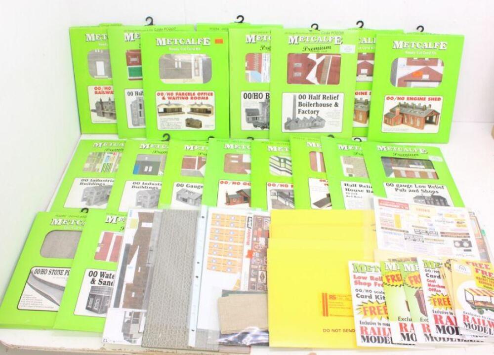 Model Railway: A collection of assorted boxed Metcalfe OO Gauge kits ...