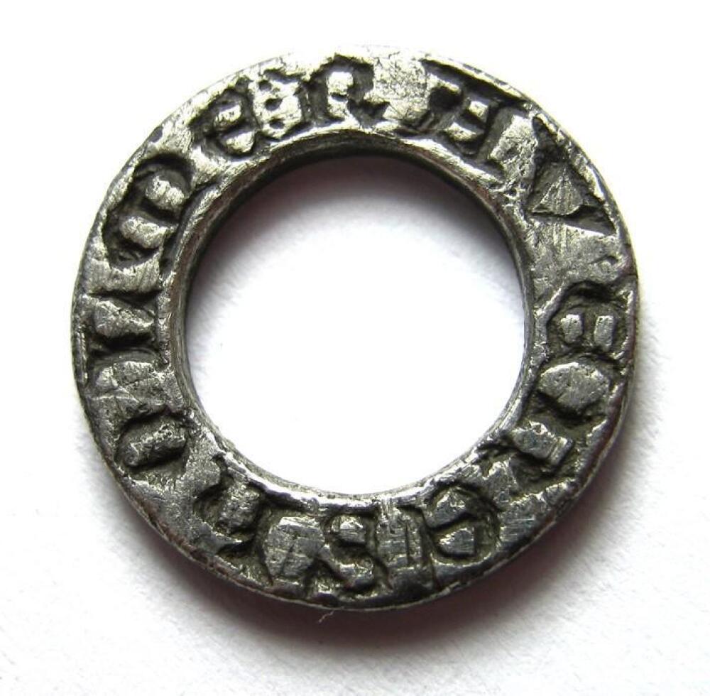 Medieval, a silver hawking ring or 'vervel' dating to the later 14th or ...