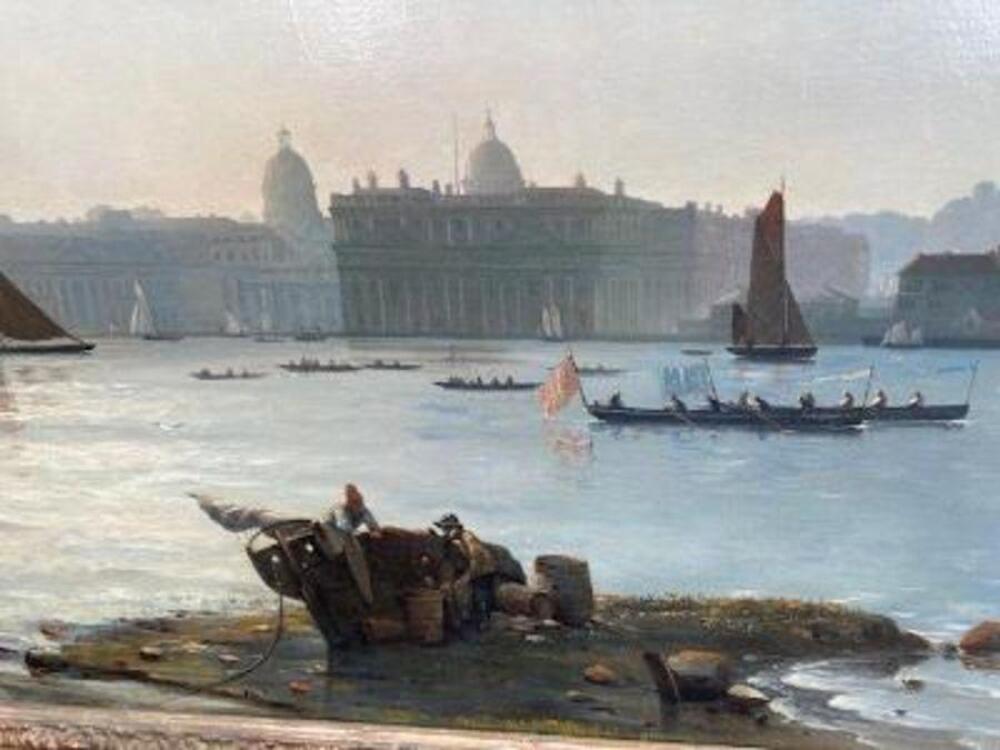 James Francis Danby, 1816-1875 oil on canvas The Thames by Greenwich ...