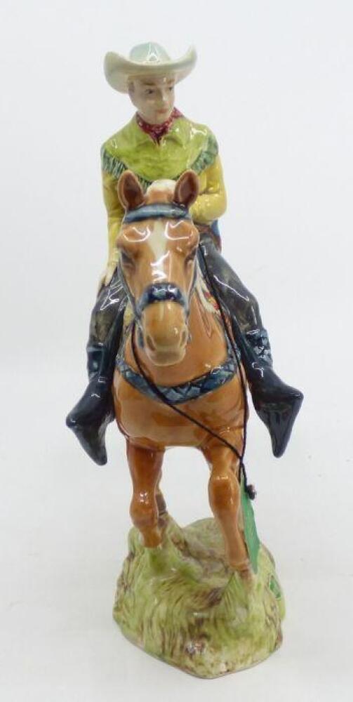 Beswick Canadian mounted cowboy model 1377 , with original labels 23cm ...