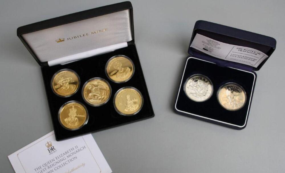 The Queen Elizabeth II longest reigning monarch set 5 coin collection ...