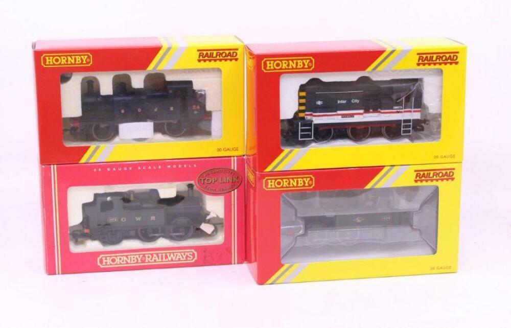 Hornby: A collection of four boxed Hornby, OO Gauge, locomotives to ...