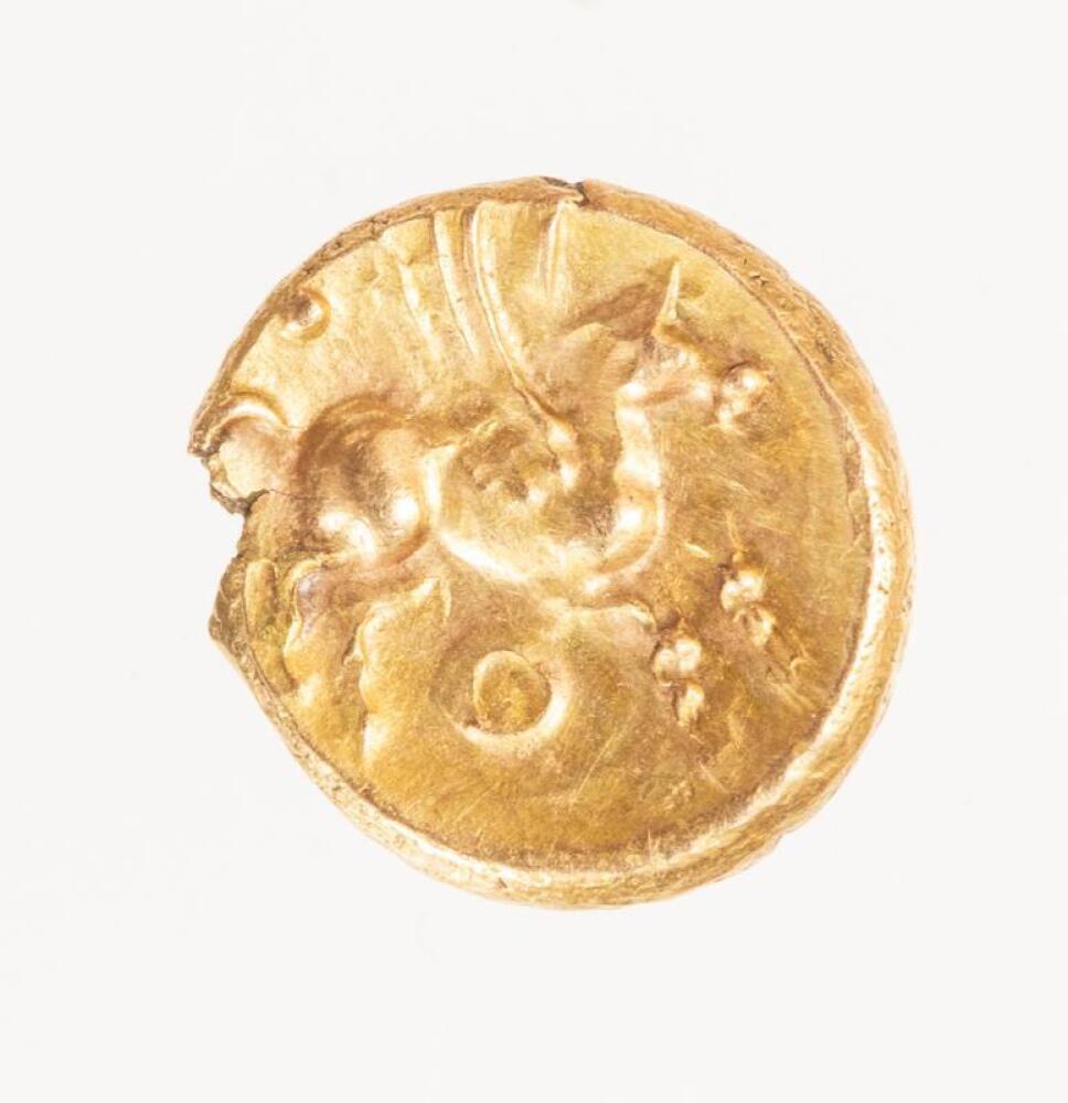 An inscribed gold quarter stater of the Southern Region/Atrebates and ...