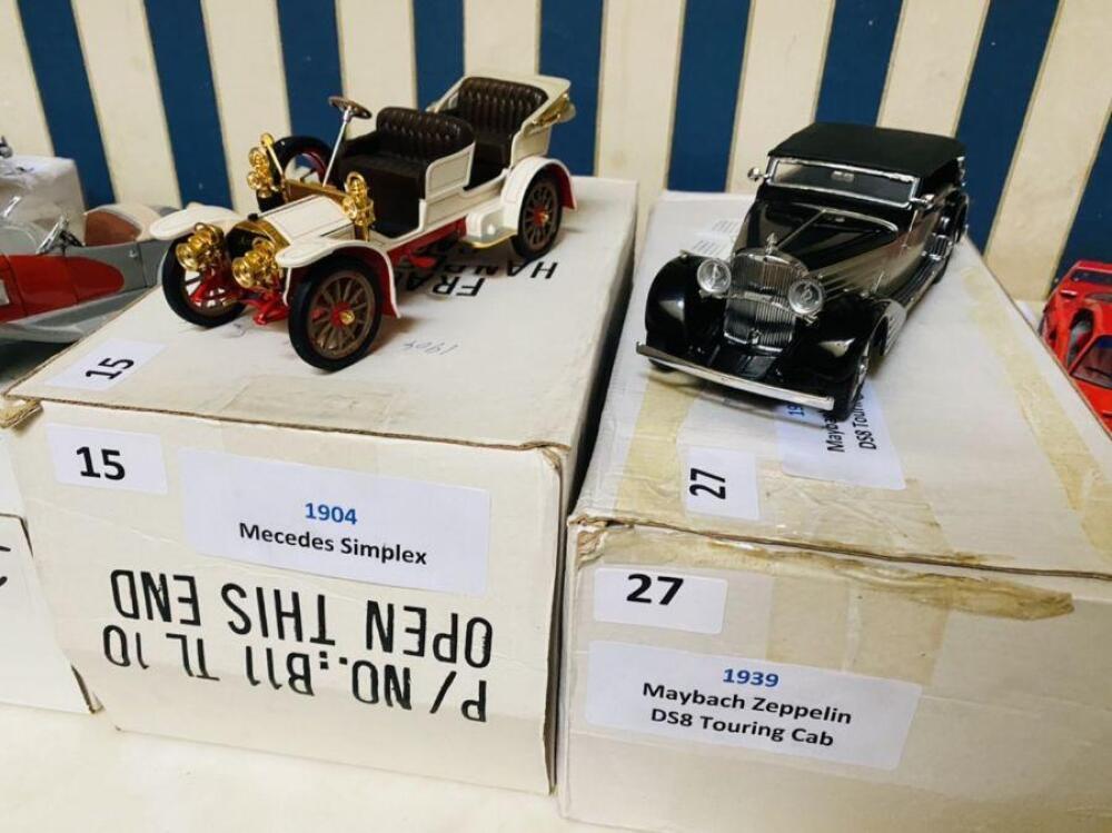 A collection of die cast model cars, including franklin mint examples ...