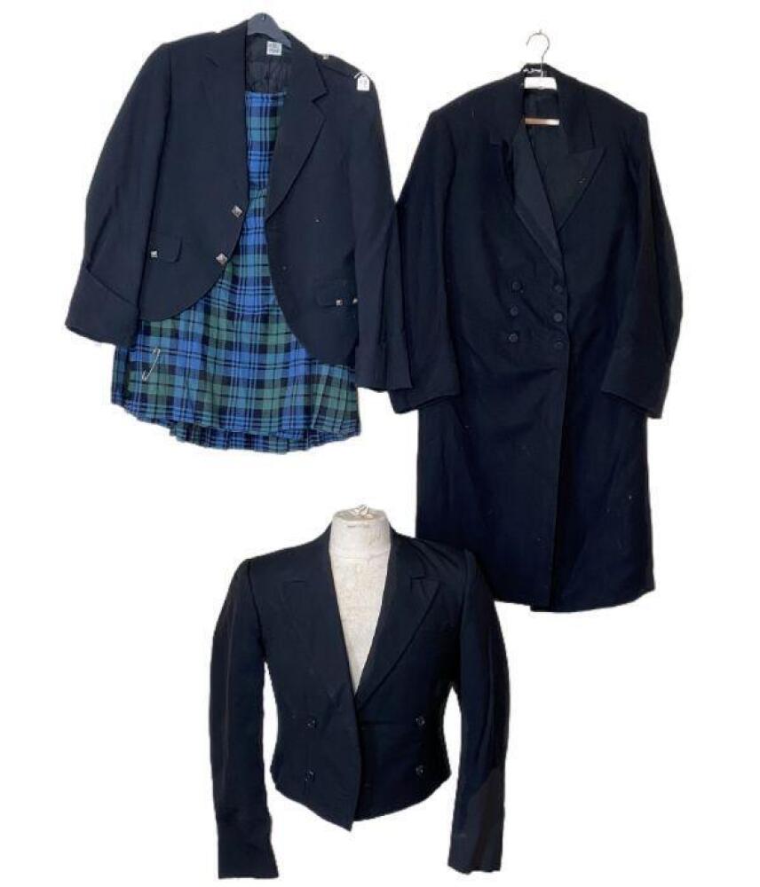 A blue and green vintage kilt and prince Charlie jacket. a 1930s/40s ...